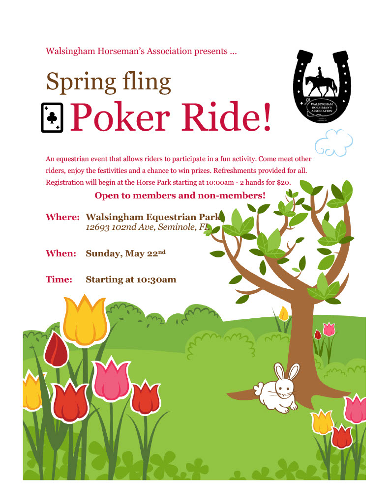 Upcoming Event – Spring Poker Run! – Walsingham Horseman’s Association